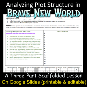 BRAVE NEW WORLD - Mapping & Analyzing Plot Structure (three-part lesson ...