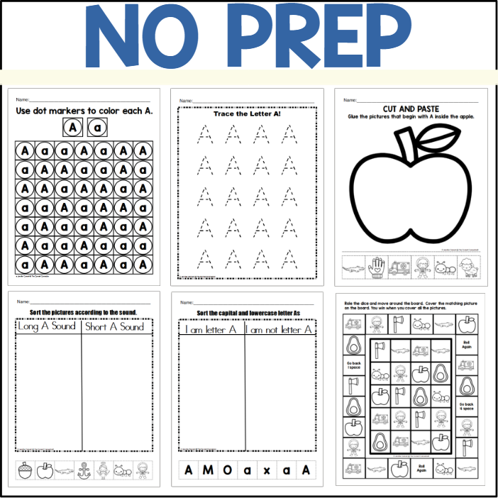 Letter A Worksheet and Centers Bundle | Made By Teachers
