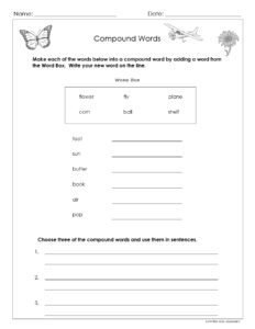 Compound Words - 4 Practice Activity Worksheets - Grade 2 - Google ...