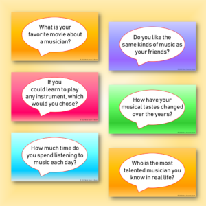 Music WRITING PROMPTS and CONVERSATION STARTERS for Middle and High ...