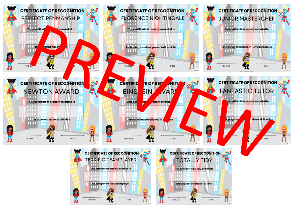 Editable Student Awards Superheroes Theme | Made By Teachers