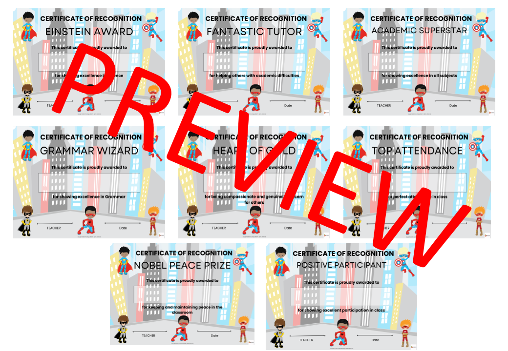 Editable Student Awards Superheroes Theme | Made By Teachers