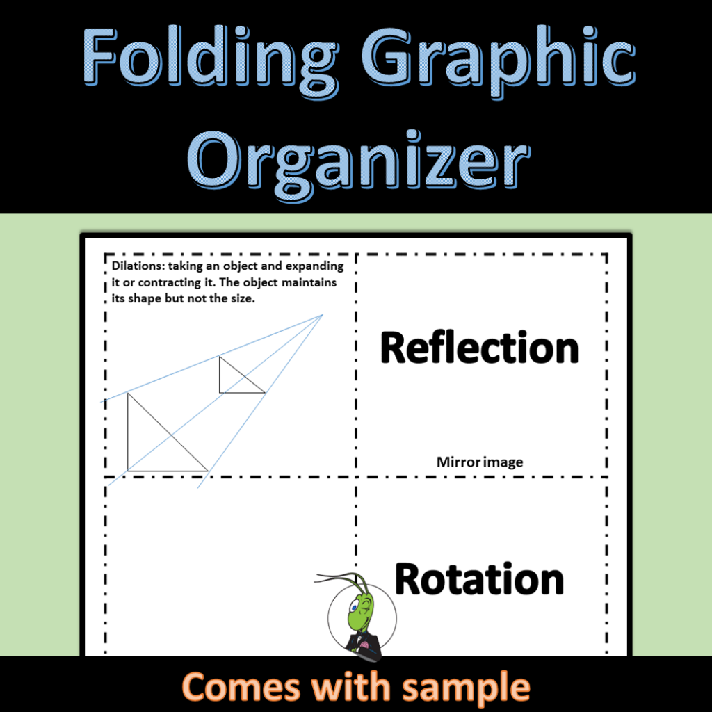 Rigid Transformations Graphic Organizers Rotations, Reflections and ...