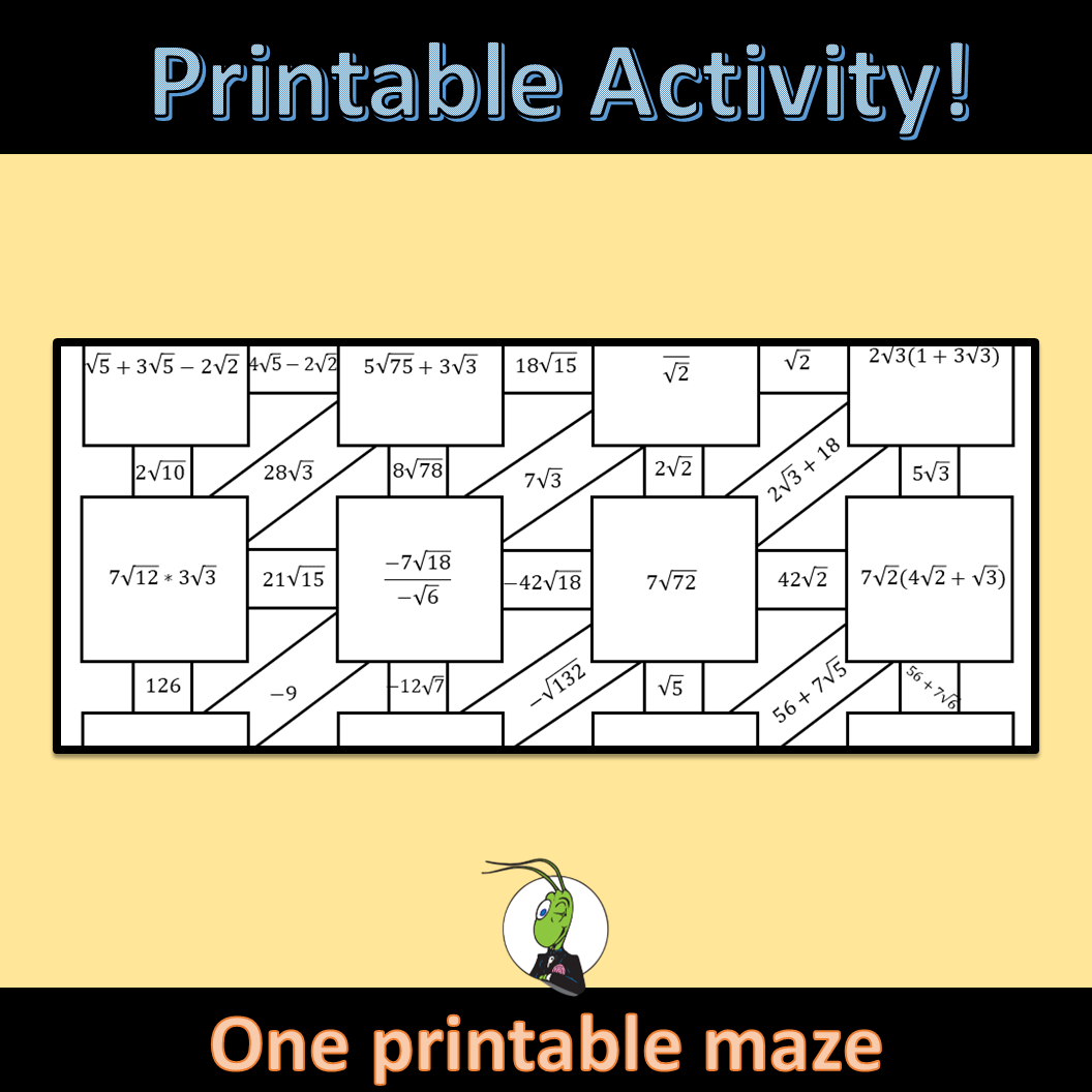 Radical Operations Maze Activity | Google and Printable | Digital ...