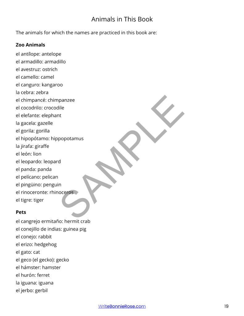 Spanish Vocabulary Clip Cards, Vol. 1: Animals | Made By Teachers