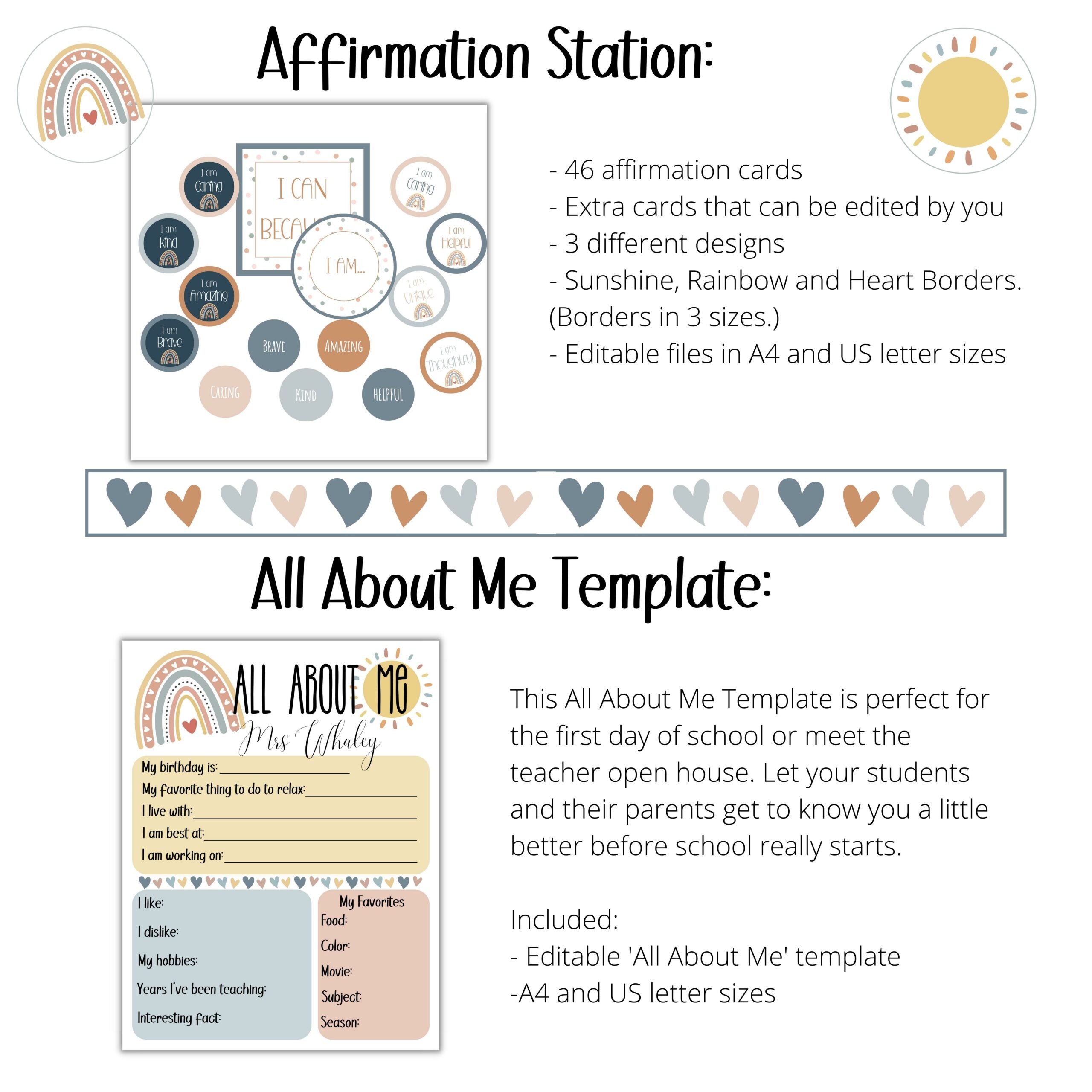 Boho Rainbow Classroom Decor Bundle | Made By Teachers