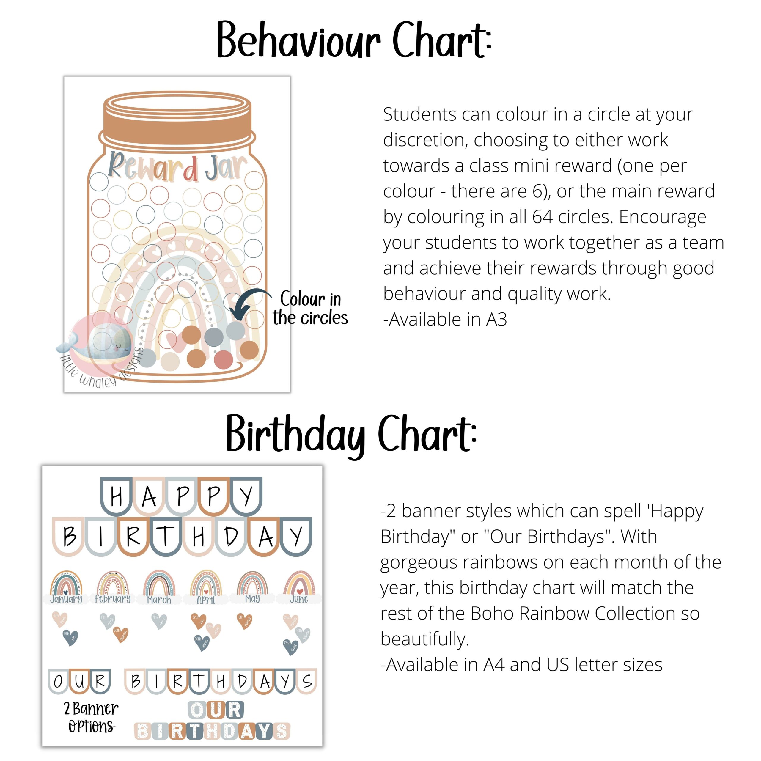 Boho Rainbow Classroom Decor Bundle | Made By Teachers