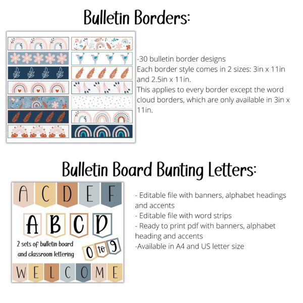 Boho Rainbow Classroom Decor Bundle | Made By Teachers