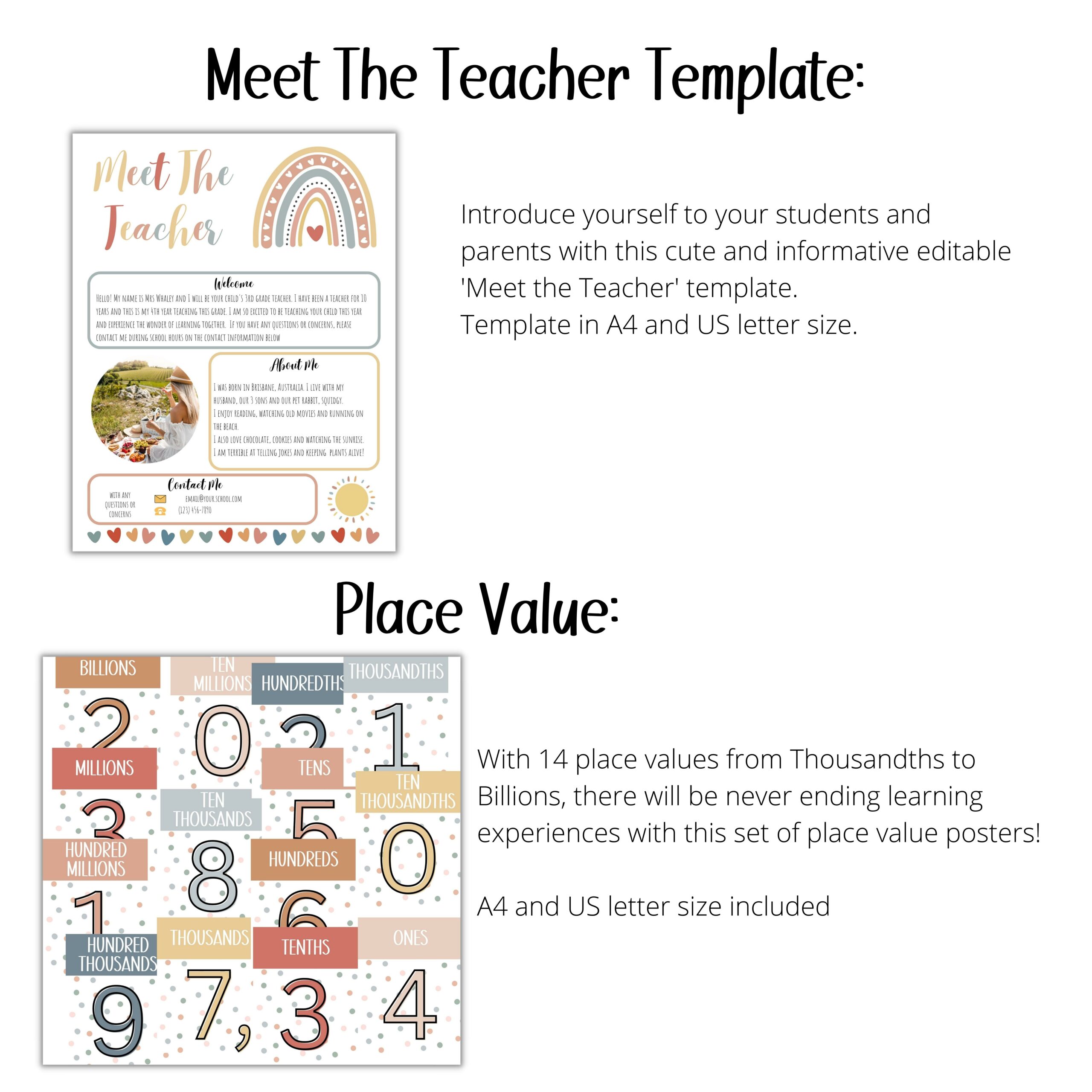 Boho Rainbow Classroom Decor Bundle | Made By Teachers