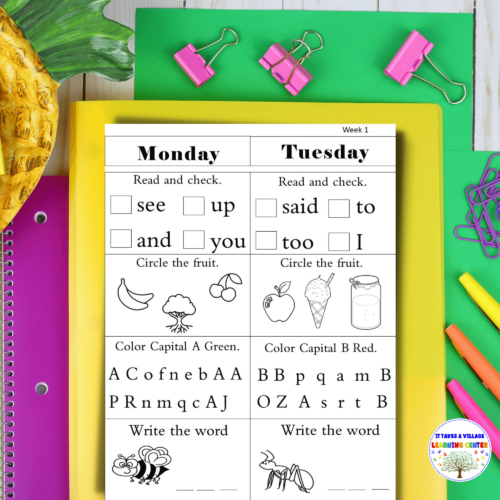 Kindergarten ELA Spiral Review | Made By Teachers