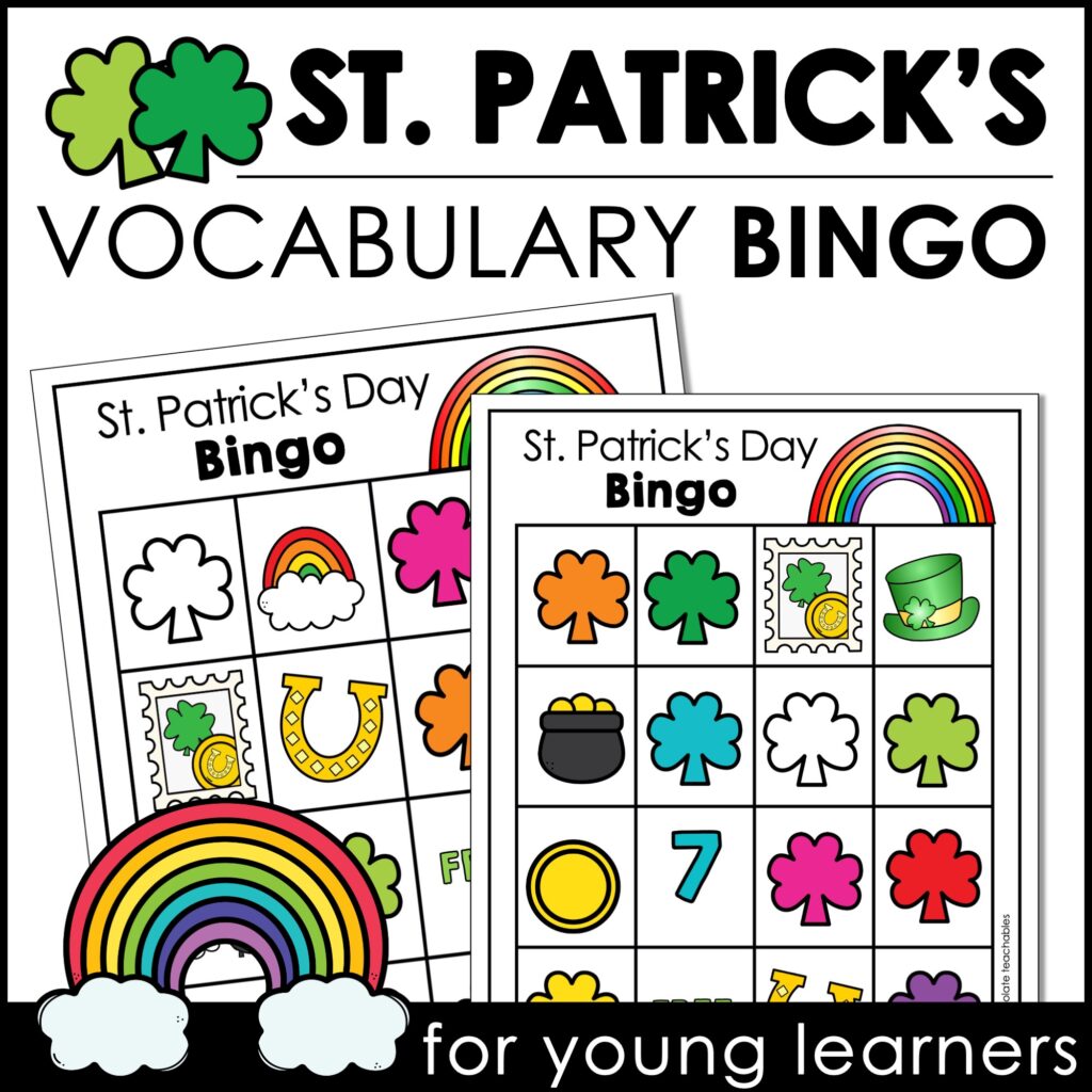 St. Patrick's Day Basic Vocabulary & Colors BINGO for ESL | Made By ...