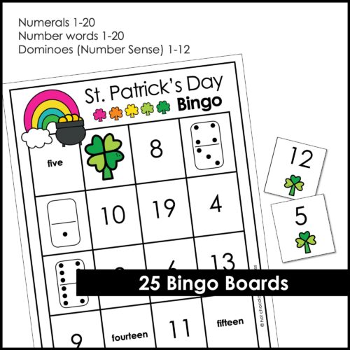 St. Patrick's Day Number Fluency Bingo from 1-20 | Numerals, Number ...