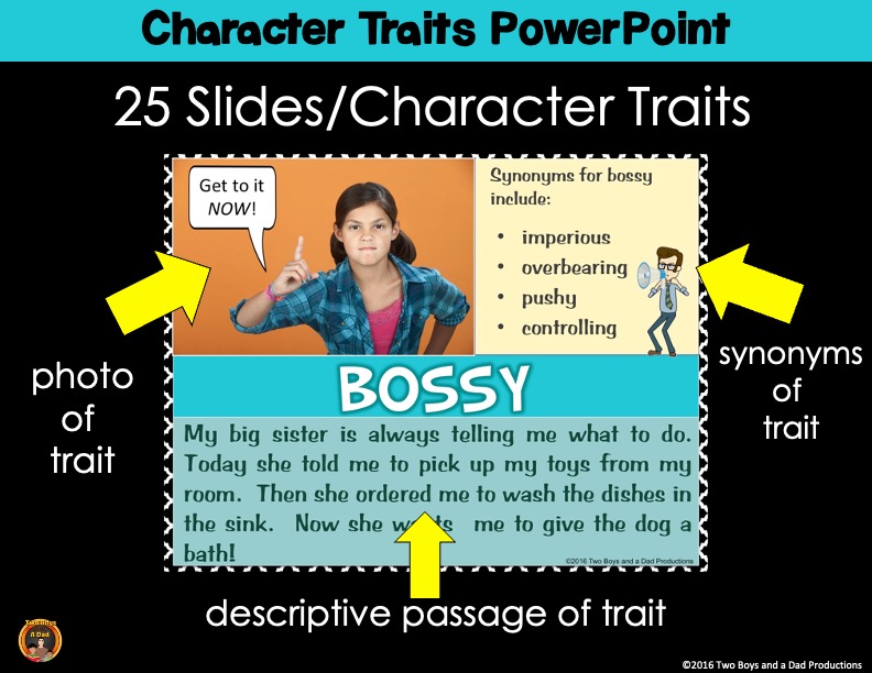 Character Traits Analysis POWERPOINT with Worksheets and Posters | Made ...