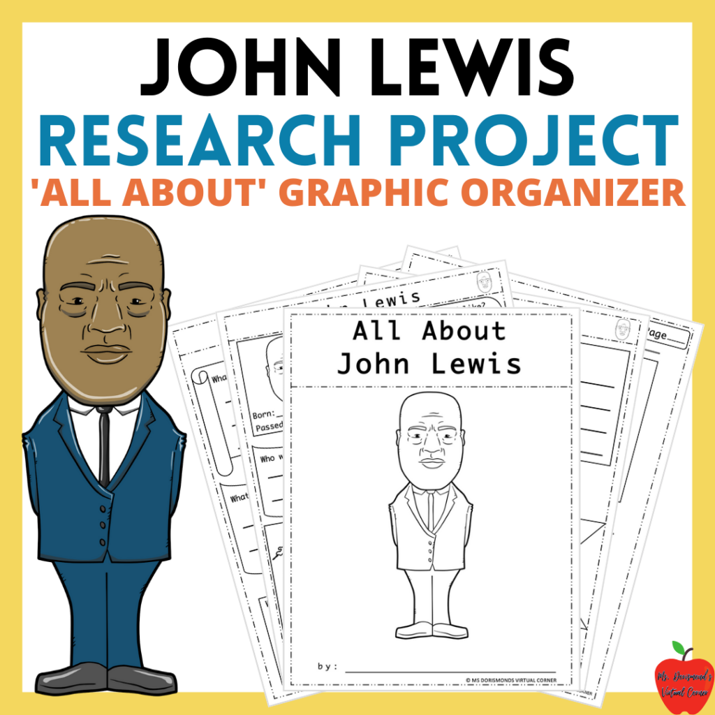 John Lewis All-About Research Project Graphic Organizer | Biography ...