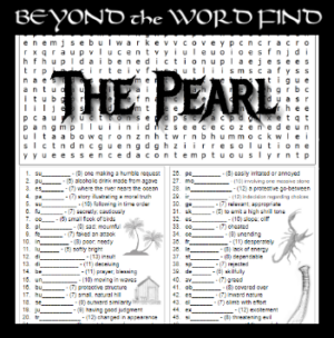 THE PEARL - Prereading Vocabulary Puzzle, Quiz, Test, Review - NO PREP ...