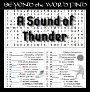 A SOUND OF THUNDER Prereading Vocabulary Puzzle Quiz, Review, Worksheet ...
