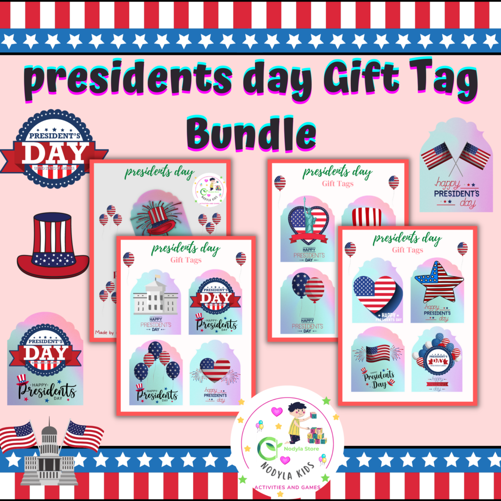 presidents day Gift Tag Bundle | Made By Teachers