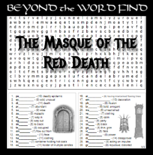 THE MASQUE OF THE RED DEATH - Prereading Vocabulary Puzzle, Quiz ...