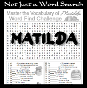MATILDA Prereading Vocabulary Puzzle, Quiz, Worksheet, Test, Review ...