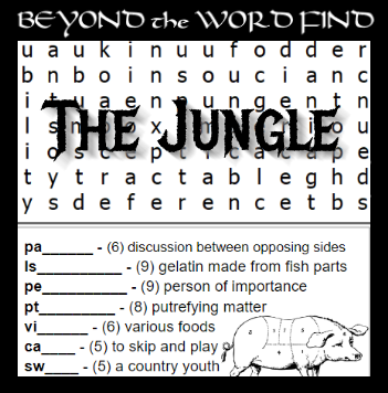 THE JUNGLE Prereading Vocabulary Puzzle, Quiz, Worksheet, Test, Review ...