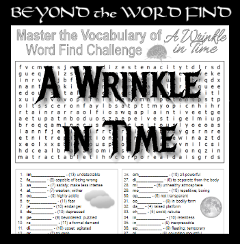 A WRINKLE IN TIME Prereading Vocabulary, Quiz, Worksheet, Test, Review ...