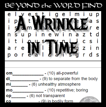 A WRINKLE IN TIME Prereading Vocabulary, Quiz, Worksheet, Test, Review ...