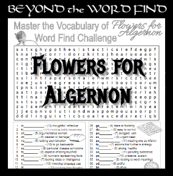 FLOWERS FOR ALGERNON Prereading Vocabulary Worksheet, Quiz, Test - NO ...