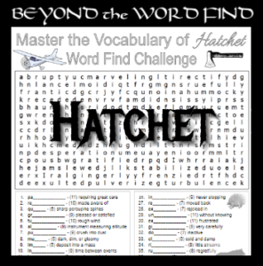 HATCHET Prereading Vocabulary Puzzle Activity, Quiz, Worksheet, Test ...