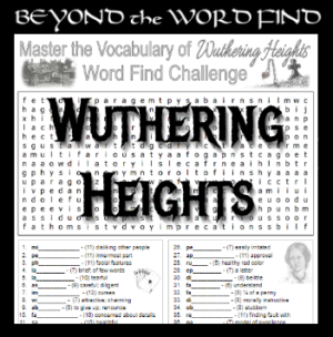 WUTHERING HEIGHTS Vocabulary Puzzle Activity, Quiz, Worksheet, Test ...