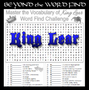 KING LEAR Vocabulary Puzzle Activity, Quiz, Worksheet, Test, Review ...