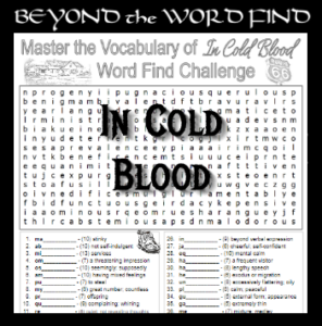 IN COLD BLOOD Vocabulary Puzzle Activity, Quiz, Worksheet, Test - NO ...