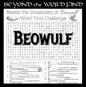 BEOWULF Vocabulary Puzzle Activity, Quiz, Worksheet, Test, Review - NO ...