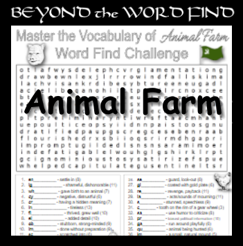 ANIMAL FARM Vocabulary Puzzle Activity, Quiz, Worksheet, Test, Review ...