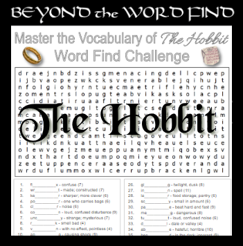 THE HOBBIT Vocabulary Puzzle Activity, Quiz, Worksheet, Test, Review ...