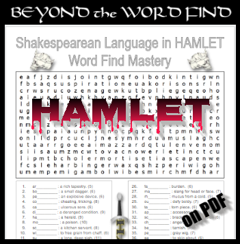 HAMLET Prereading Vocabulary Puzzle, Quiz, Worksheet, Test - NO PREP ...