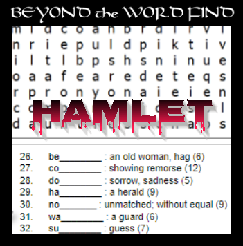 HAMLET Prereading Vocabulary Puzzle, Quiz, Worksheet, Test - NO PREP ...