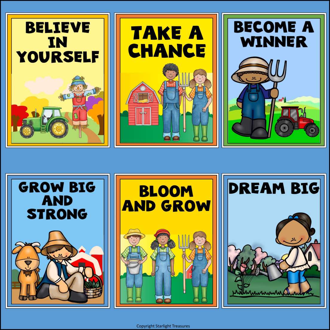 Classroom Décor Inspirational Posters - Farm Theme | Made By Teachers