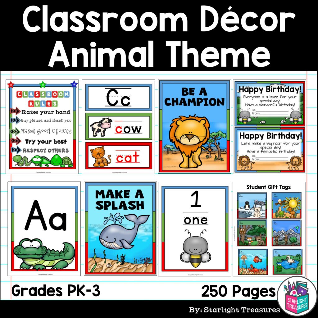 Classroom Decor Pack - Animal Theme | Made By Teachers
