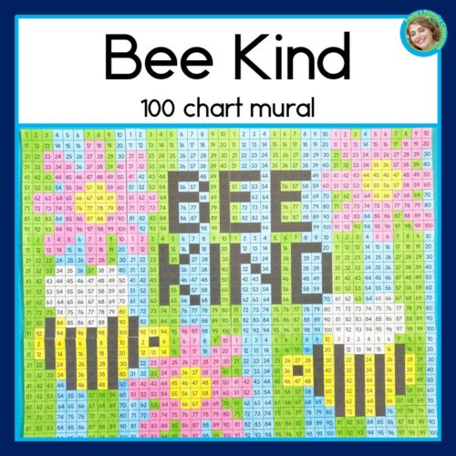 Be Kind 100s Chart Mystery Picture Cooperative Mural | Random Acts of ...