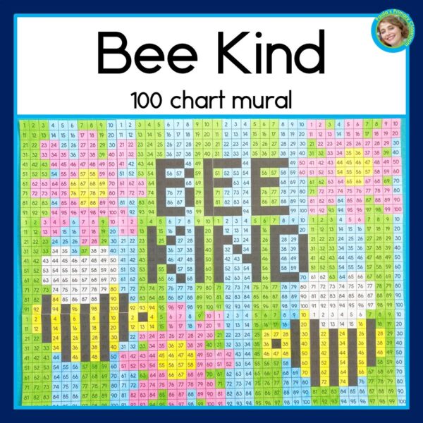 Be Kind 100s Chart Mystery Picture Cooperative Mural | Random Acts of ...