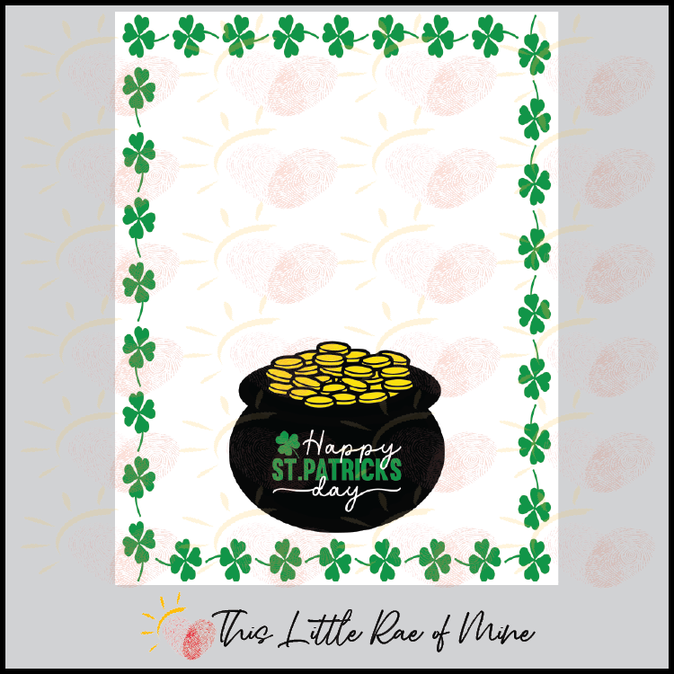 Happy St Patrick's Day - Pot of Gold - Rainbow - Printable - handprint ...