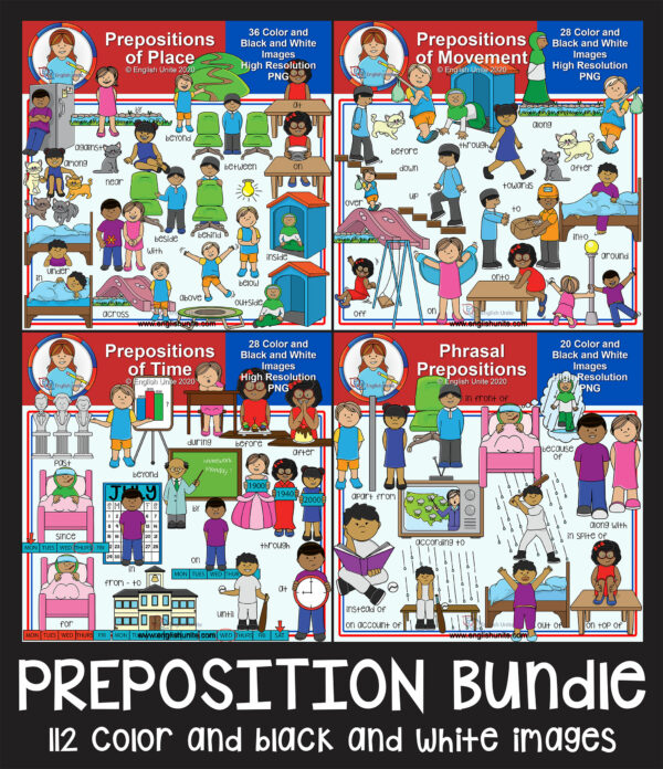 Clip Art - Prepositions Bundle | Made By Teachers