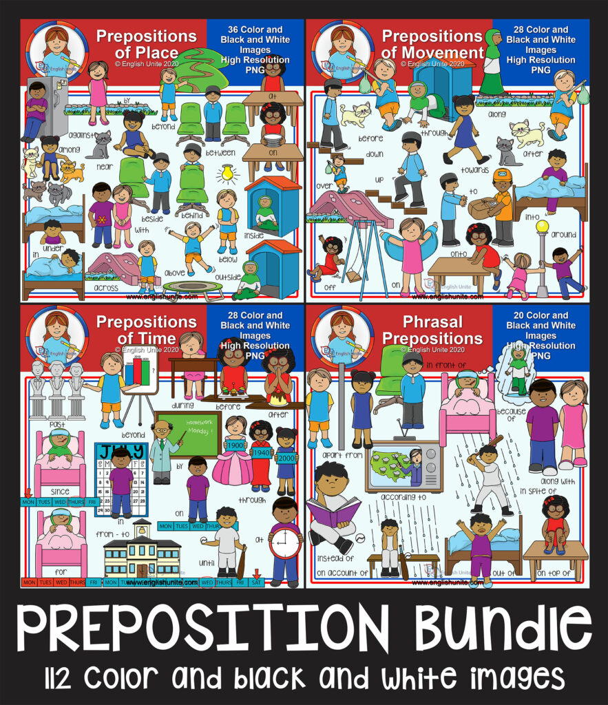 Clip Art - Prepositions Bundle | Made By Teachers