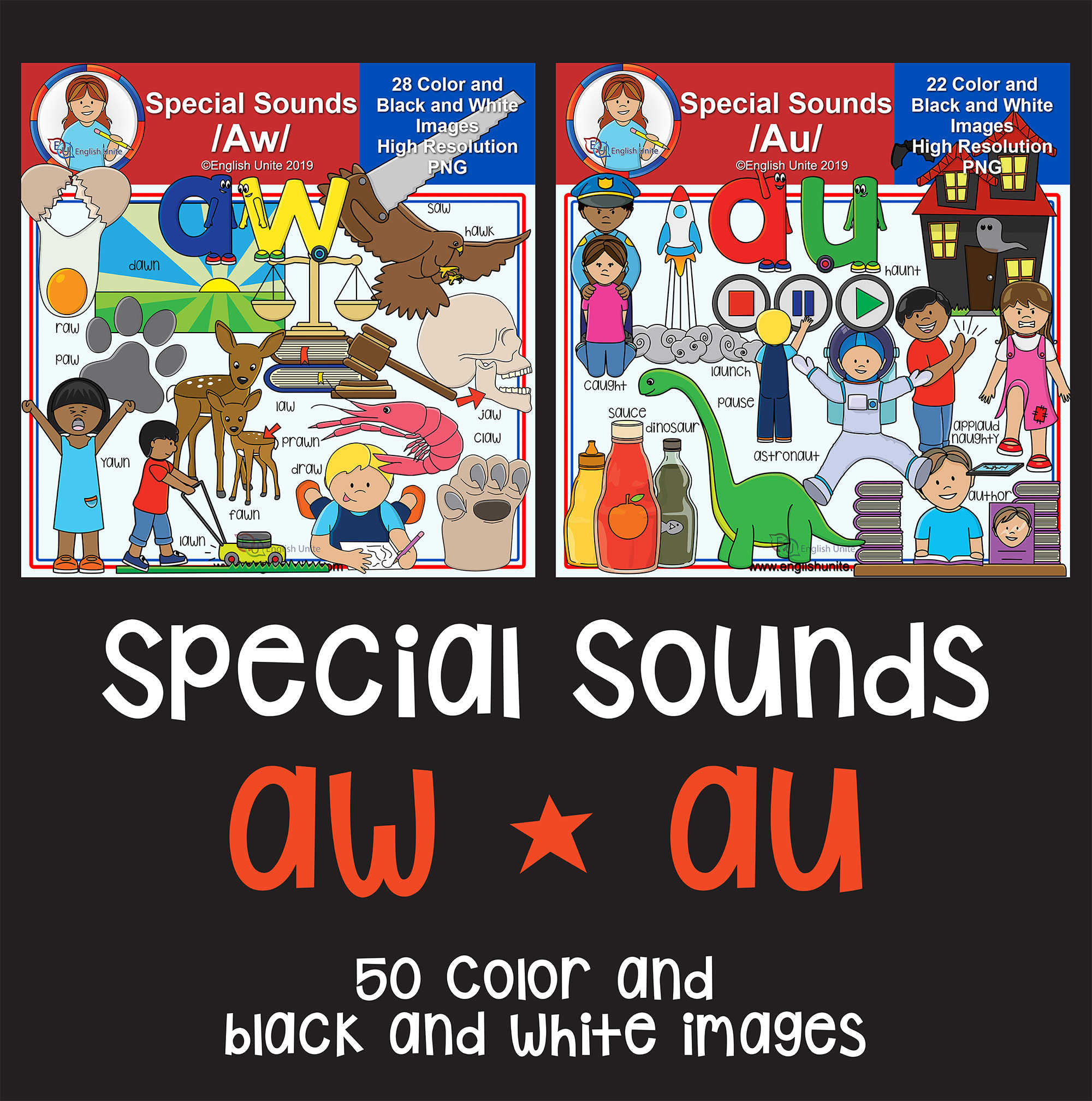 Clip Art - Special Sounds Bundle (Aw and Au) | Made By Teachers