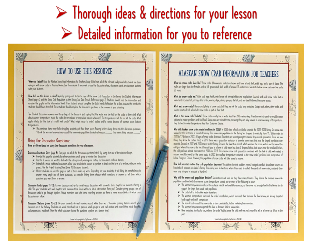 Populations in Ecosystems Lesson Plan NGSS MS-LS2-1 and MS-LS2-4 with ...