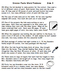 Function Rules with Division Facts PLUS Word Problems for Division ...