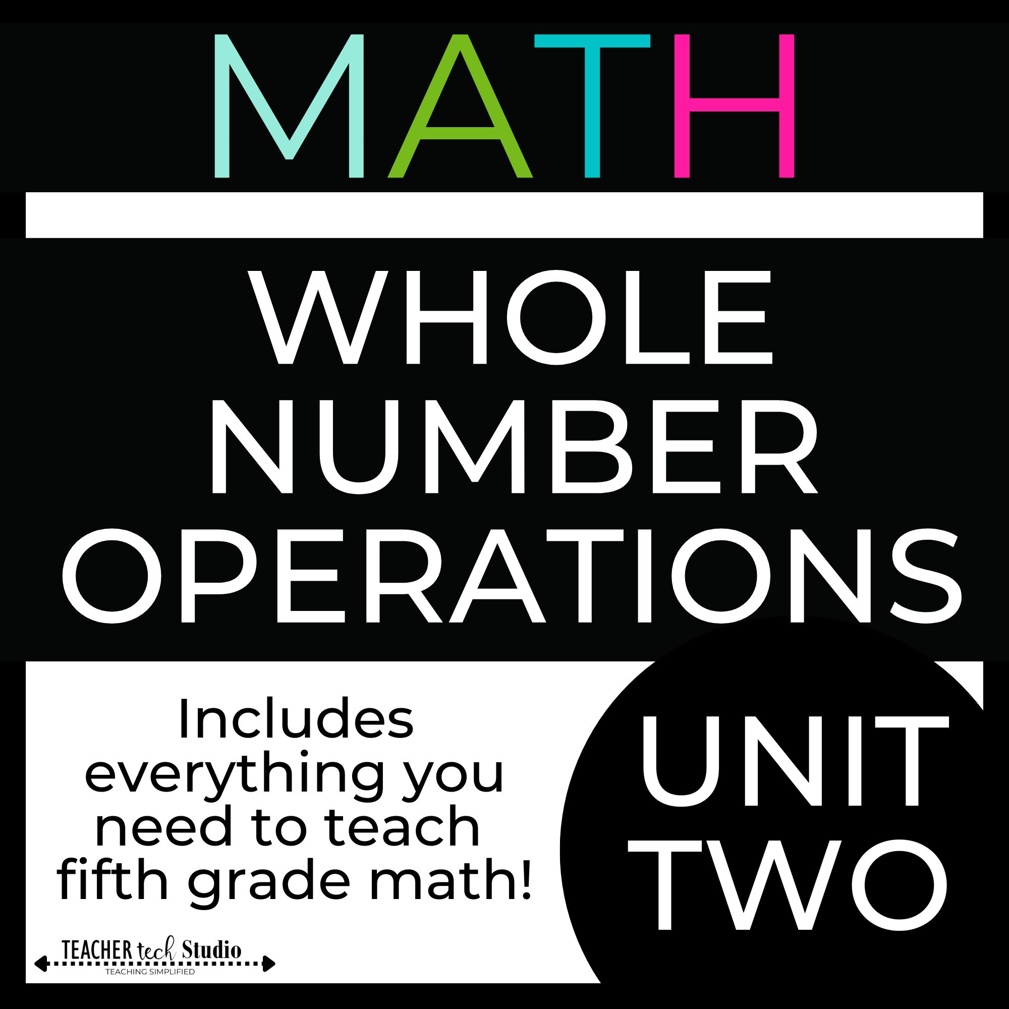 WHOLE NUMBER MULTIPLICATION & DIVISION 5th Grade Math Unit 2 Bundle ...