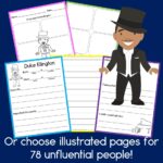 Biography Research Project Graphic Organizers | 78 Differentiated ...