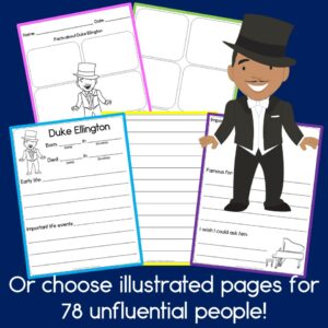 Biography Research Project Graphic Organizers | 78 Differentiated ...