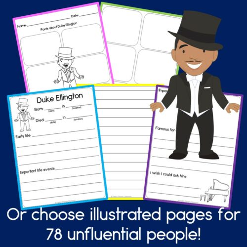 Biography Research Project Graphic Organizers | 78 Differentiated ...